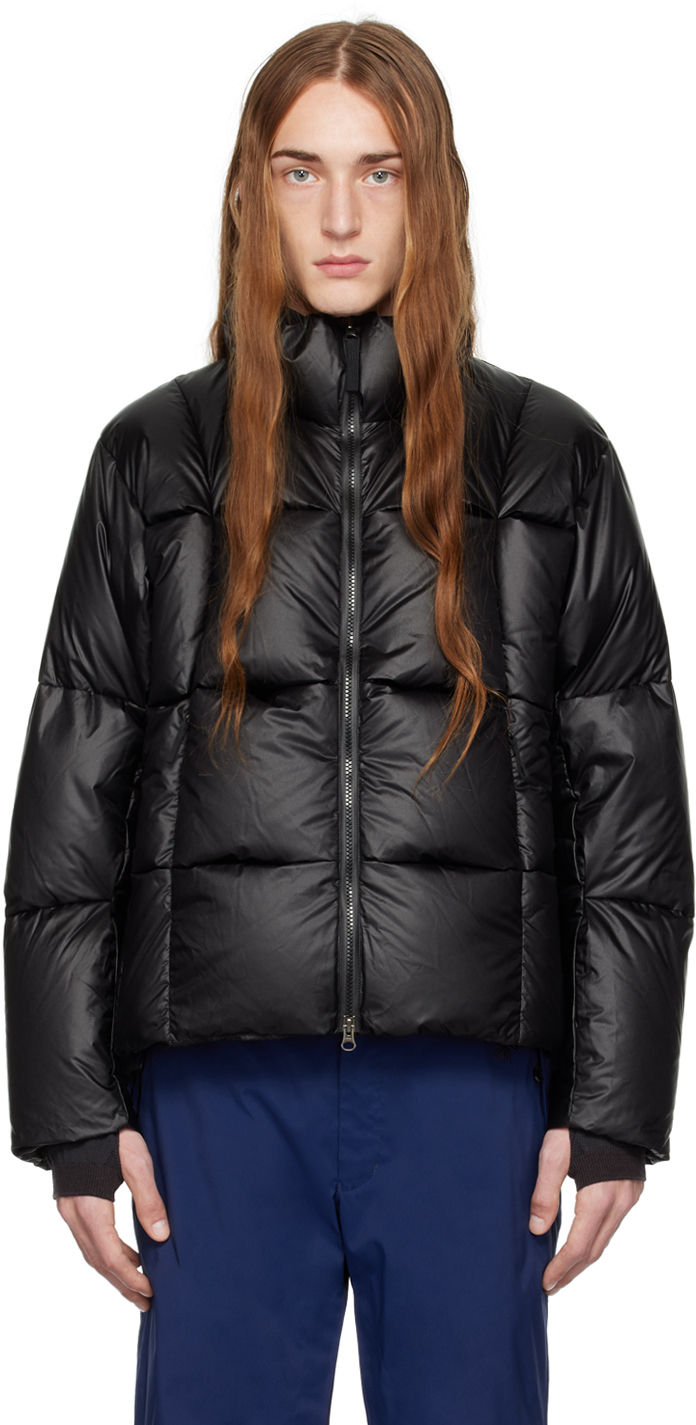 Goldwin Black Three-Dimensional Down Jacket In Graphite Black - 40
